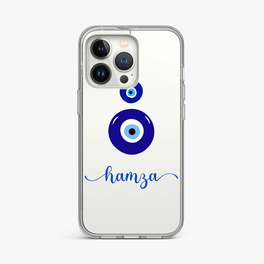 Jinx Evil's eye Name Printed Clear Silicone Cover – The Objects In